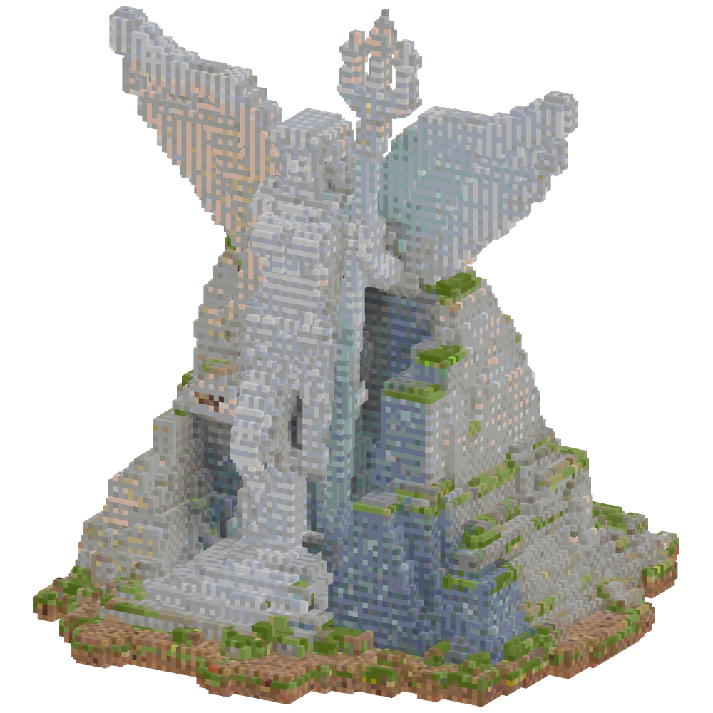 Generate a colossal Minecraft statu... | Minecraft Build - BlockGPT