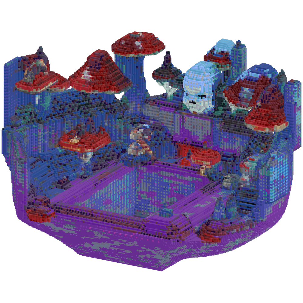 Recreate this map, in this style. I... | Minecraft Build - BlockGPT