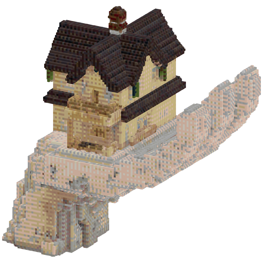 Build a giant stone hand emerging f... | Minecraft Build - BlockGPT