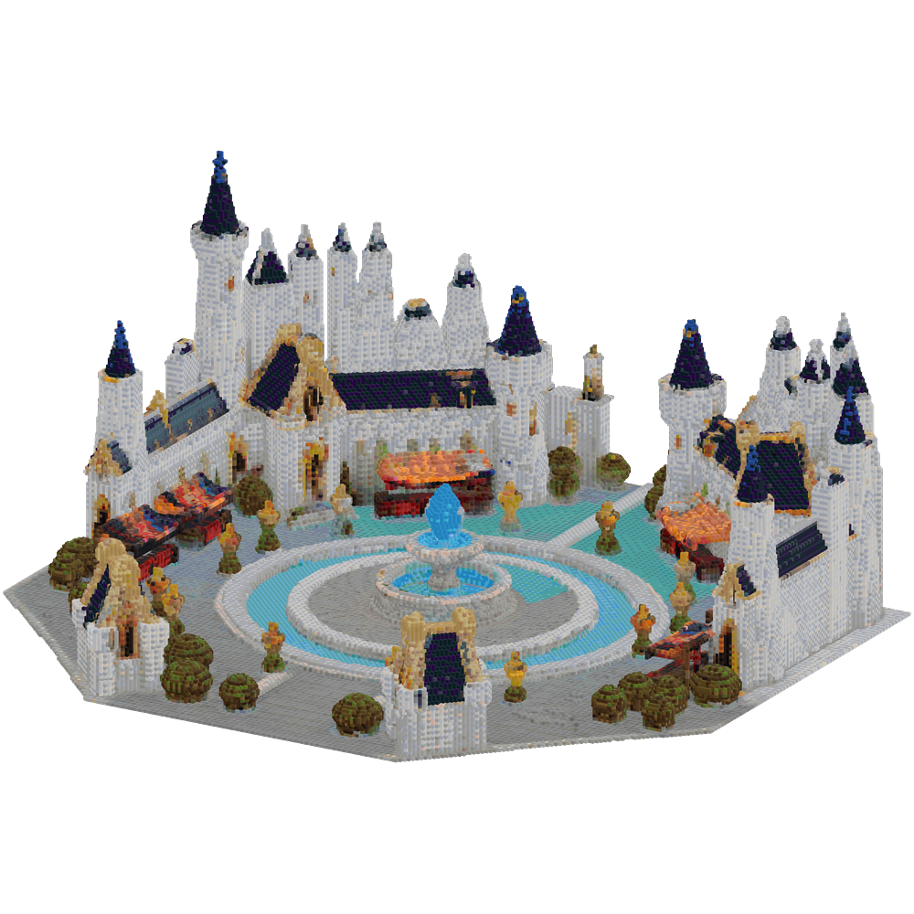 create a large symmetrical fantasy ... | Minecraft Build - BlockGPT