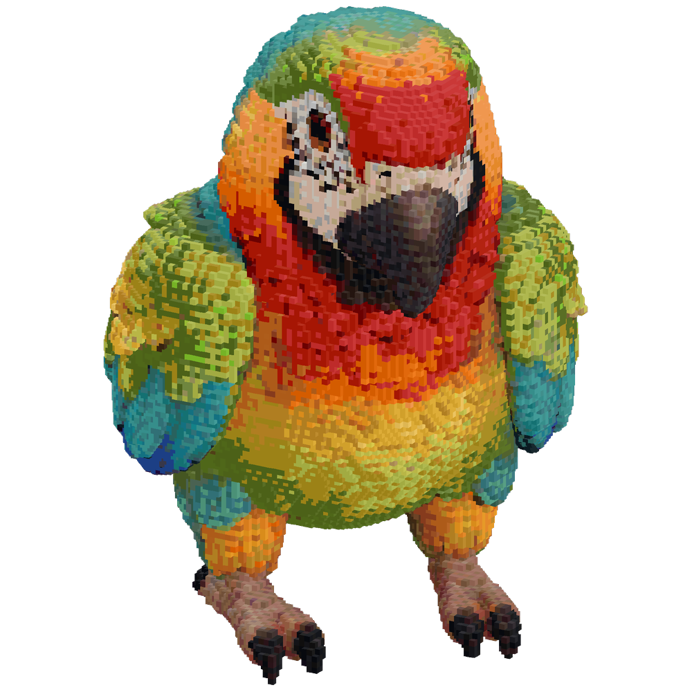 generate a smaller colorful parrot | Minecraft Build - BlockGPT