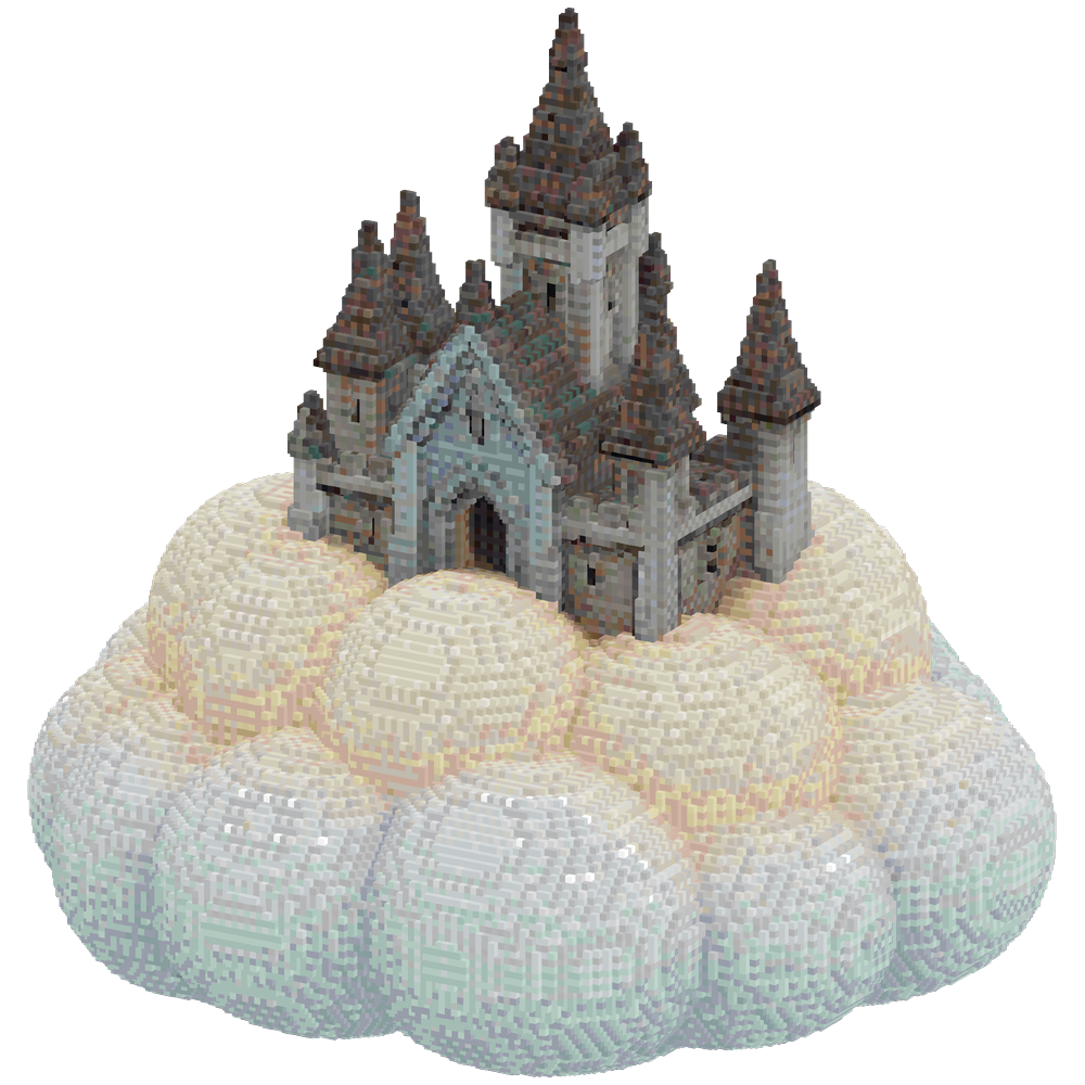 Make a simple enough cloud with a g... | Minecraft Build - BlockGPT