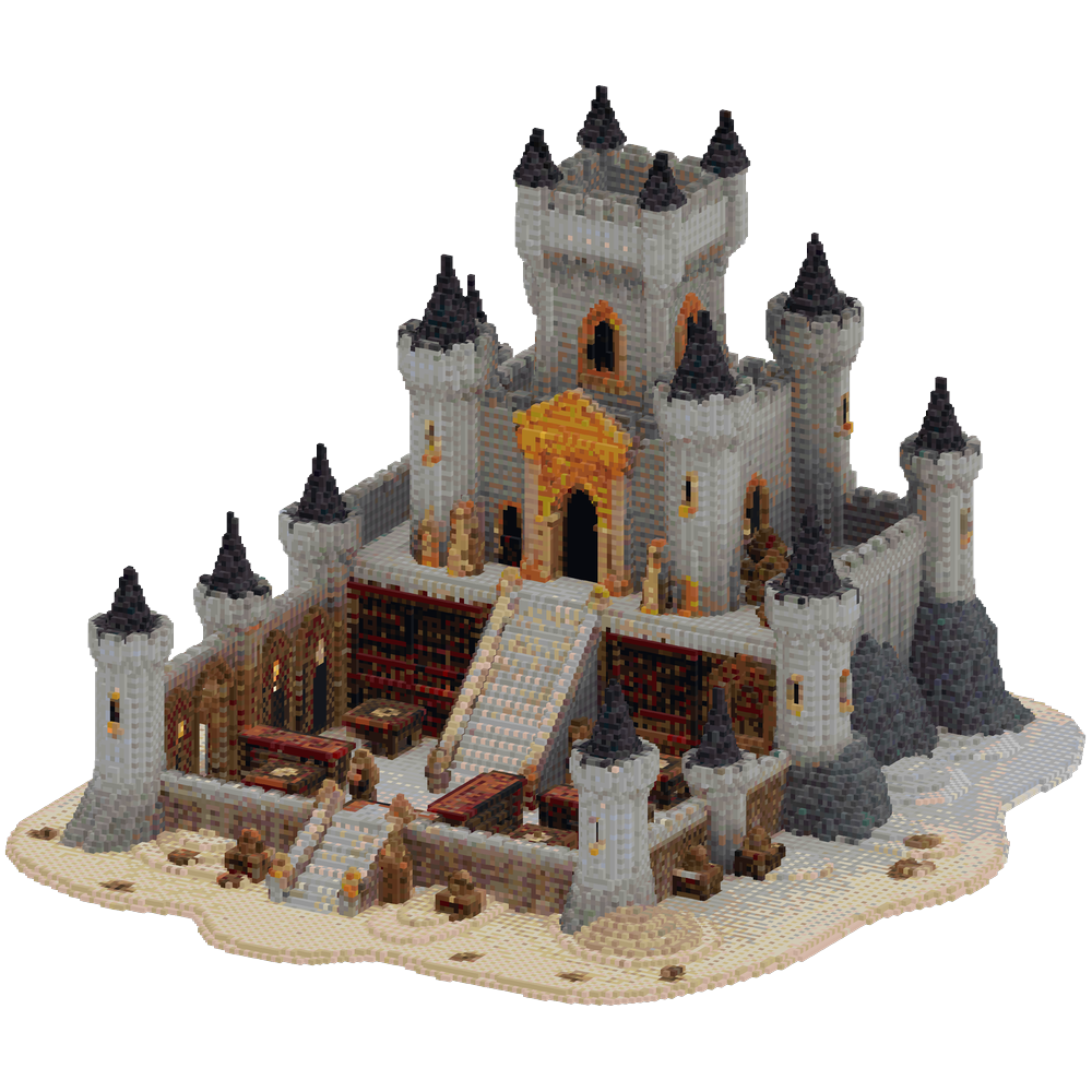 medieval castle for sand biome, mak... | Minecraft Build - BlockGPT