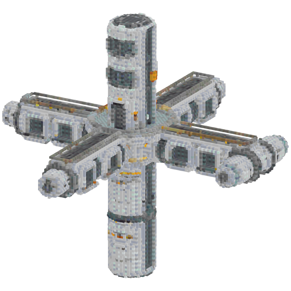 modular sci-fi space station base w... | Minecraft Build - BlockGPT