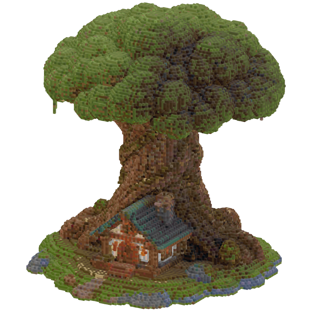 create a house inside yggdrasill so... | Minecraft Build - BlockGPT