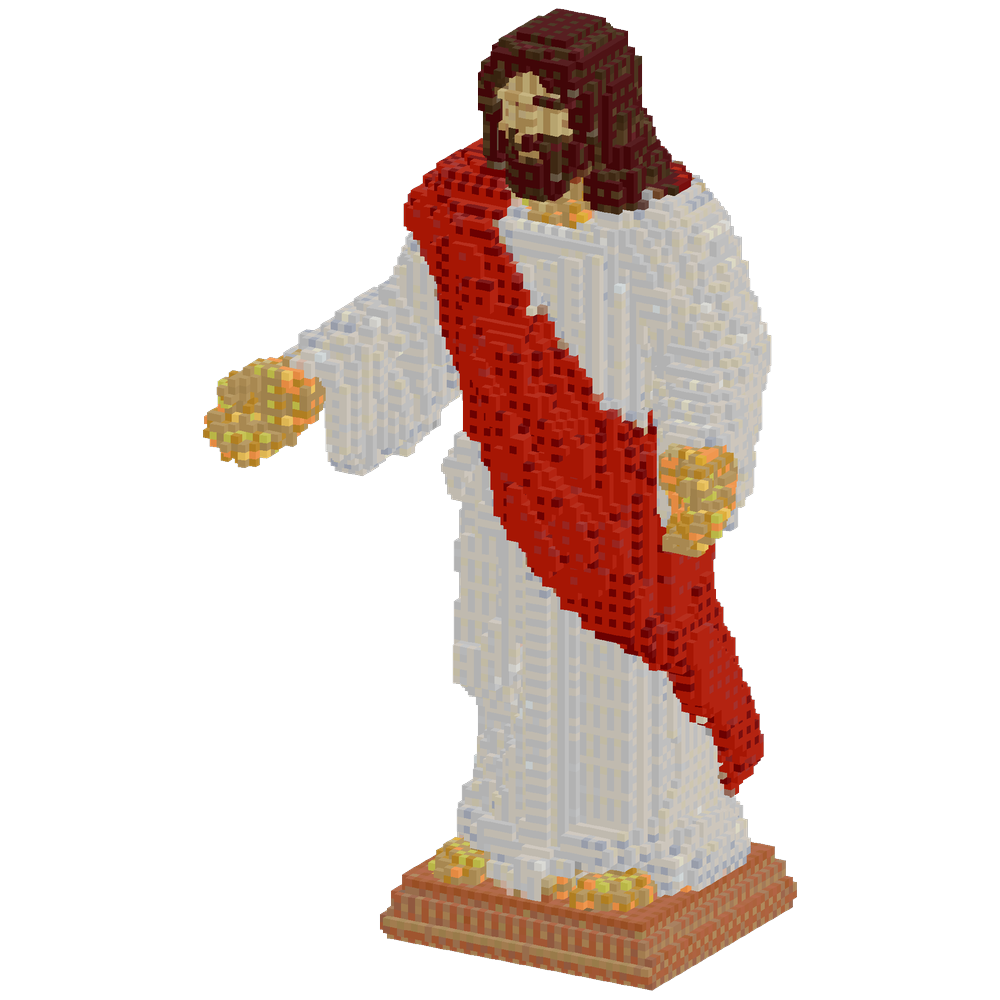 make a full jesus statue with good ... | Minecraft Build - BlockGPT