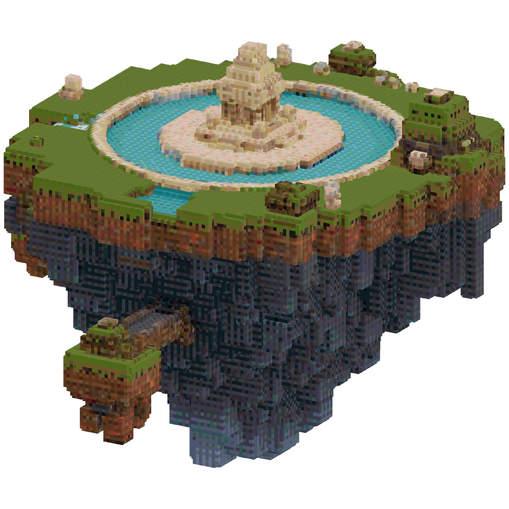 Create a mythical floating island f... | Minecraft Build - BlockGPT