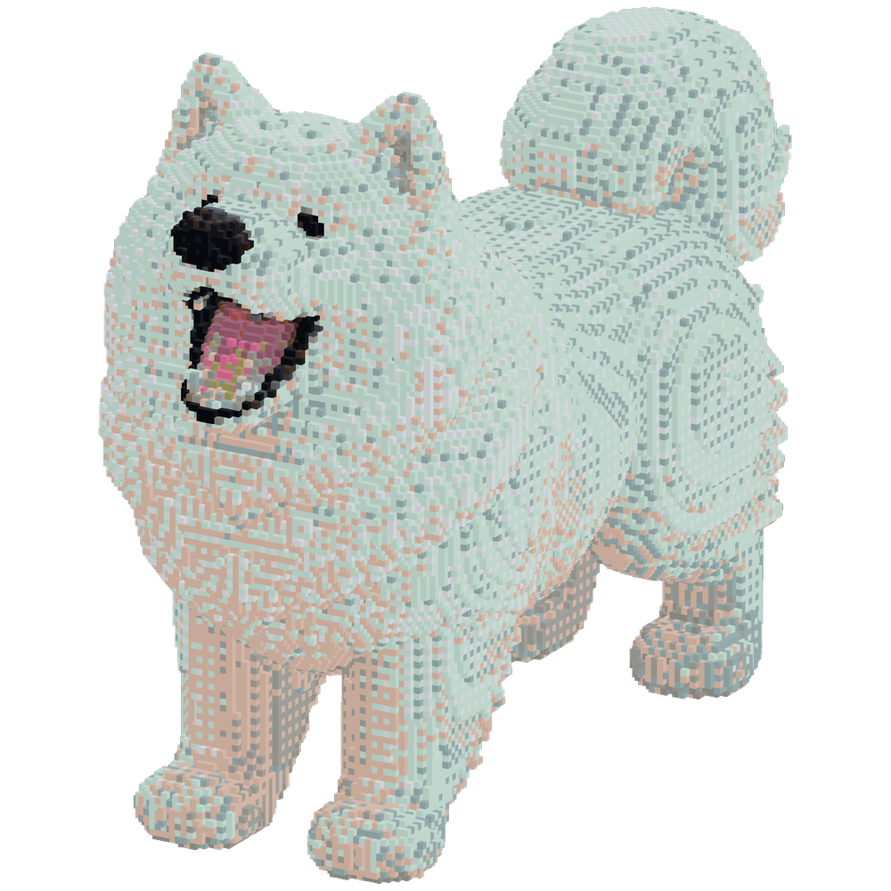 giant Samoyed statue with mouth ope... | Minecraft Build - BlockGPT