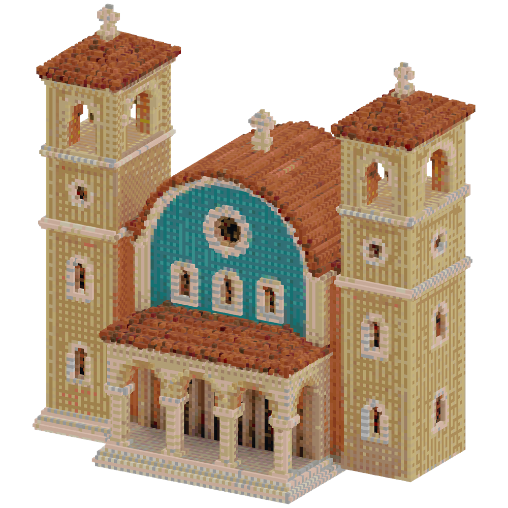 A grand Greek Orthodox Church in a ... | Minecraft Build - BlockGPT