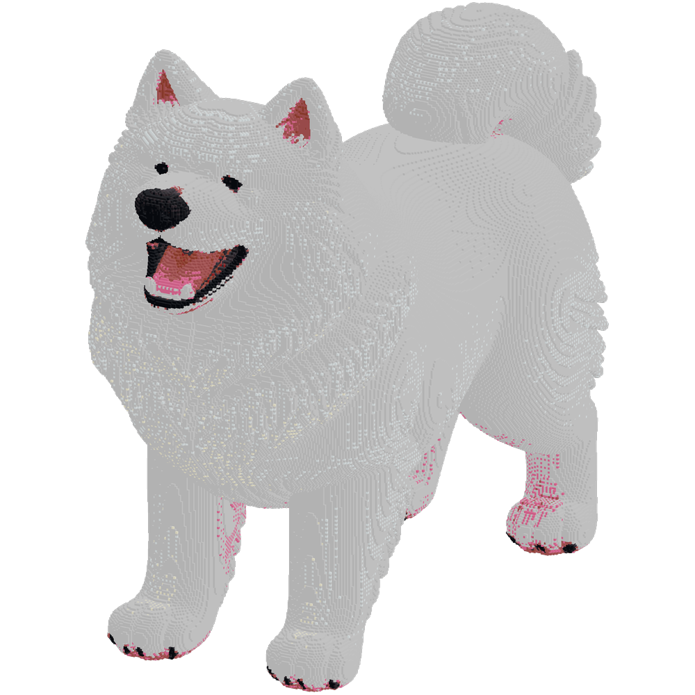 giant Samoyed statue standing on al... | Minecraft Build - BlockGPT
