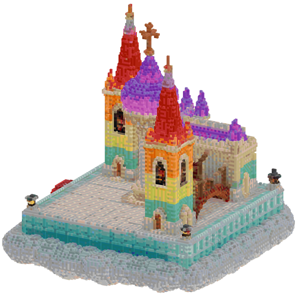 A grand quartz palace with tall maj... | Minecraft Build - BlockGPT