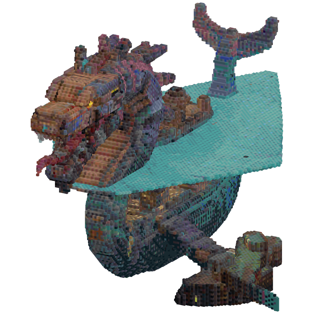 A large mechanical sea serpent Mine... | Minecraft Build - BlockGPT