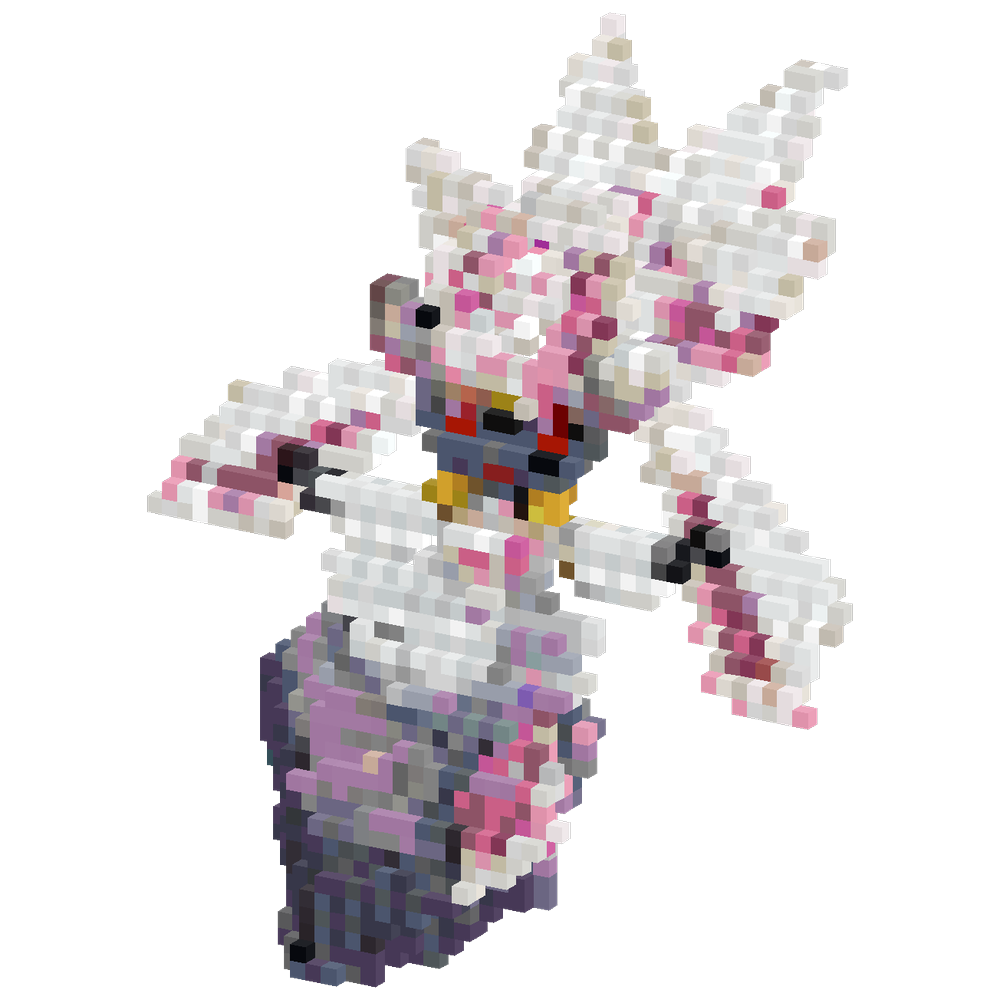 make a diancie 3d model, detailed, ... | Minecraft Build - BlockGPT