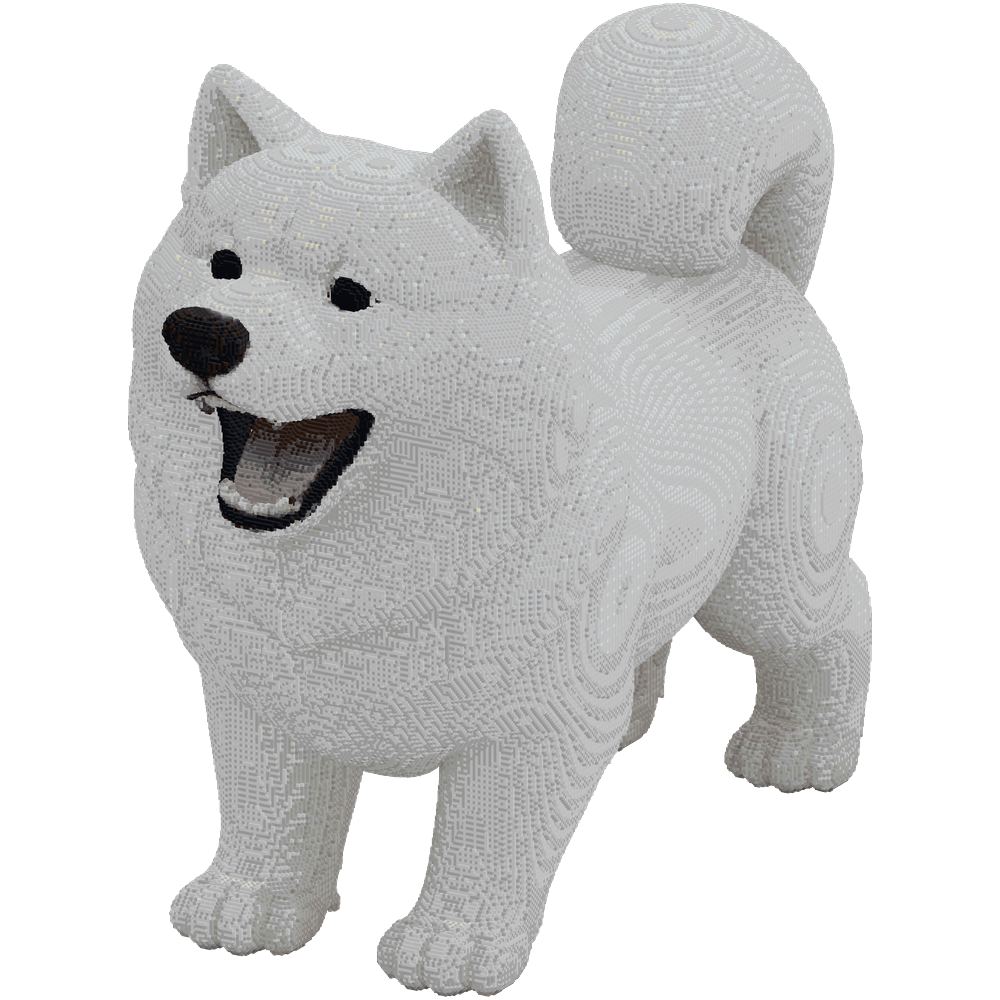 giant Samoyed statue with mouth ope... | Minecraft Build - BlockGPT