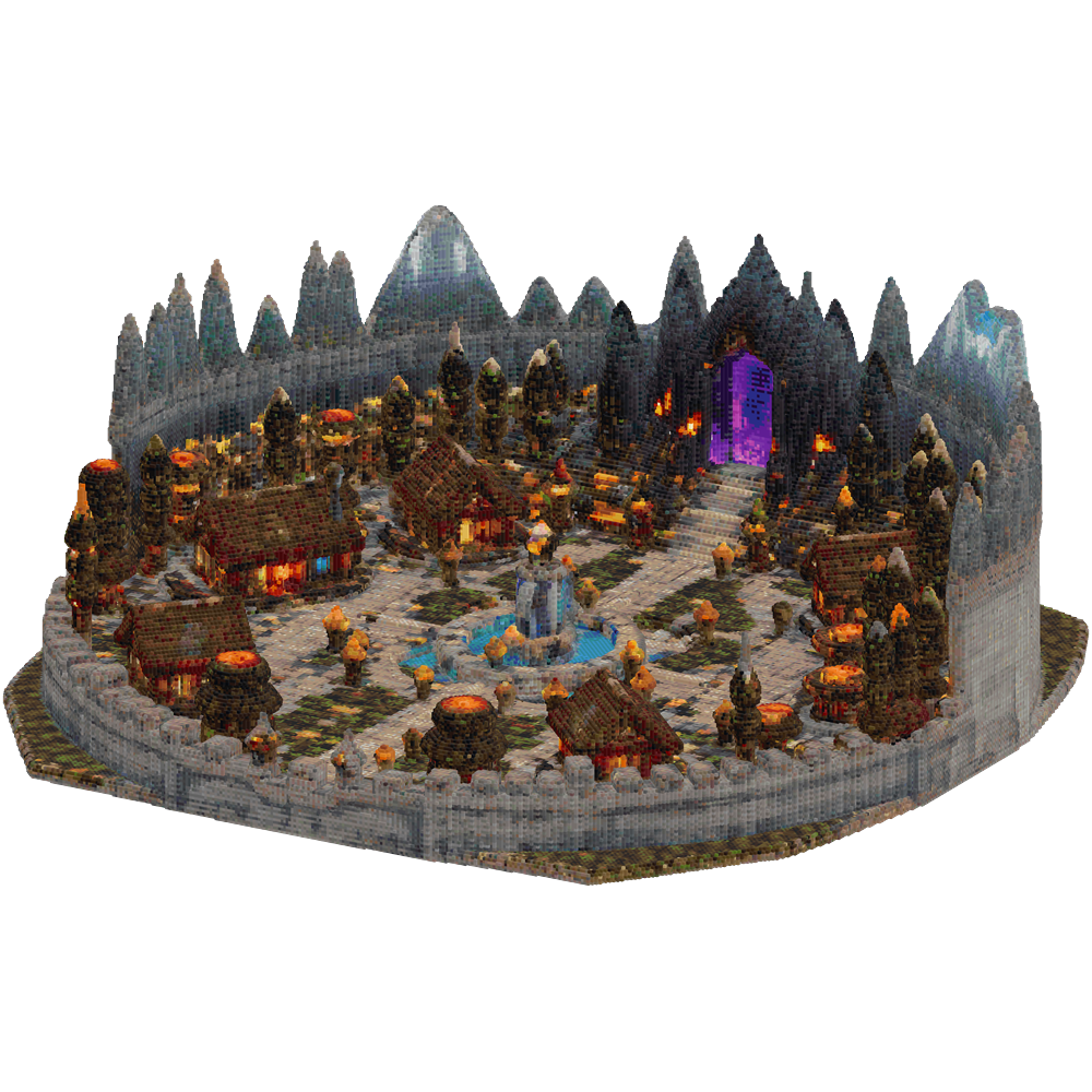 Large 200x200 Minecraft survival sp... | Minecraft Build - BlockGPT