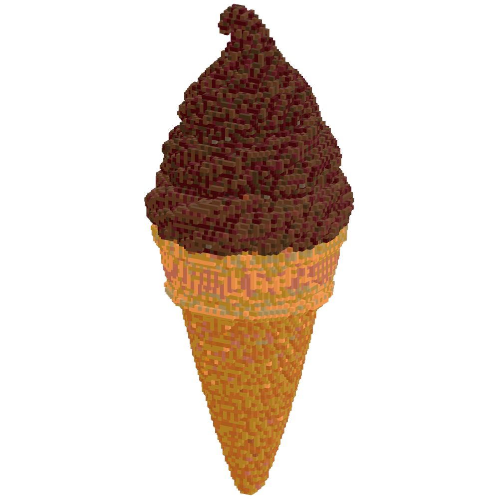 Chocolate Ice Cream Cone | Minecraft Build - BlockGPT