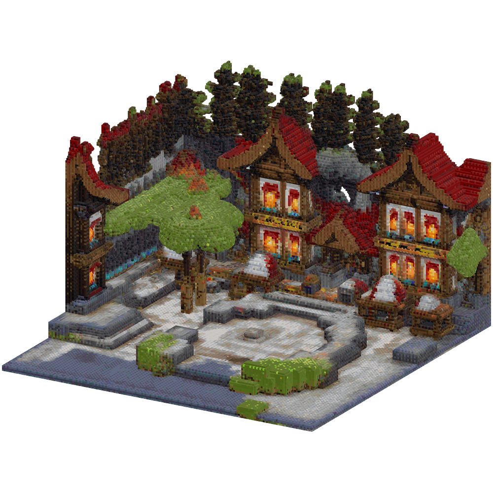 The image shows a high-detail medie... | Minecraft Build - BlockGPT