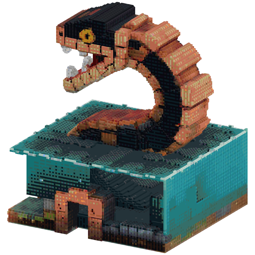 A large mechanical sea serpent Mine... | Minecraft Build - BlockGPT