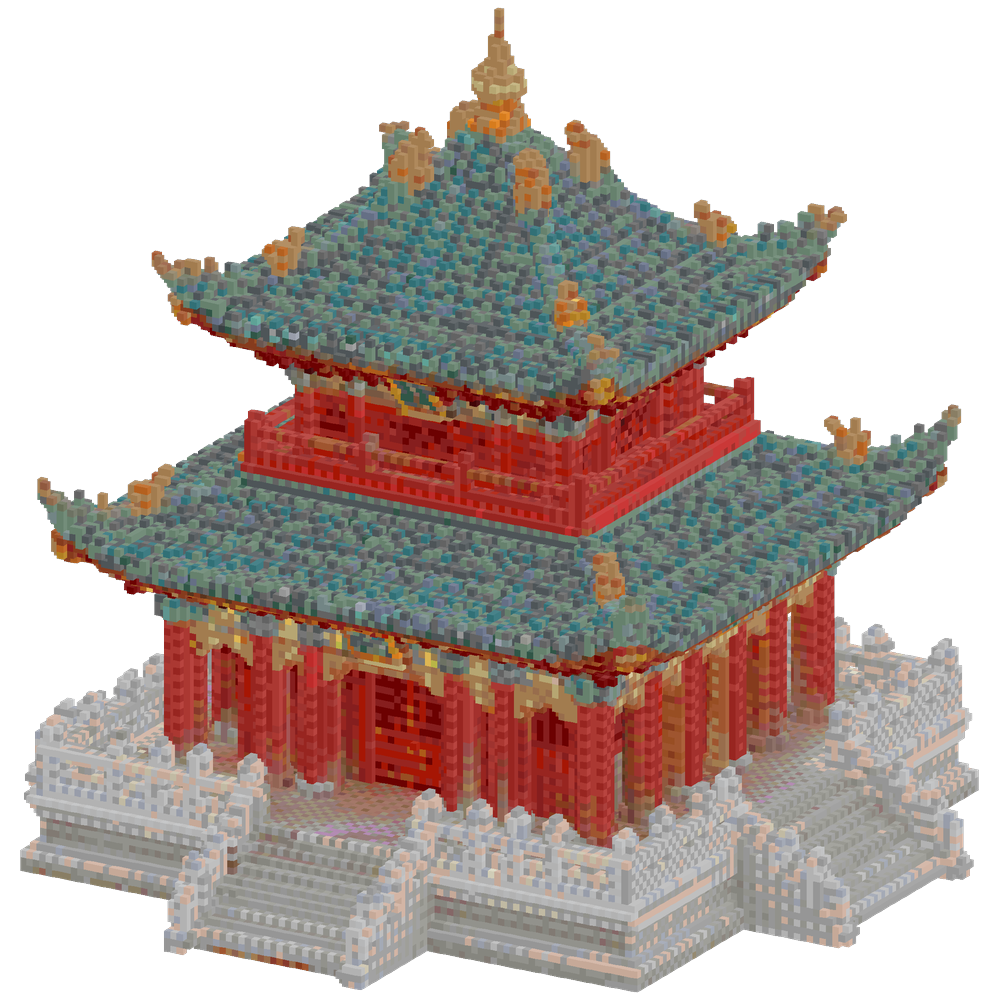 make me a chinese palace | Minecraft Build - BlockGPT