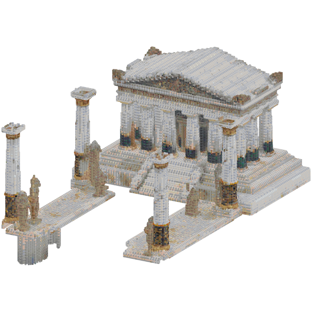 Create a massive Ancient Greek temp... | Minecraft Build - BlockGPT