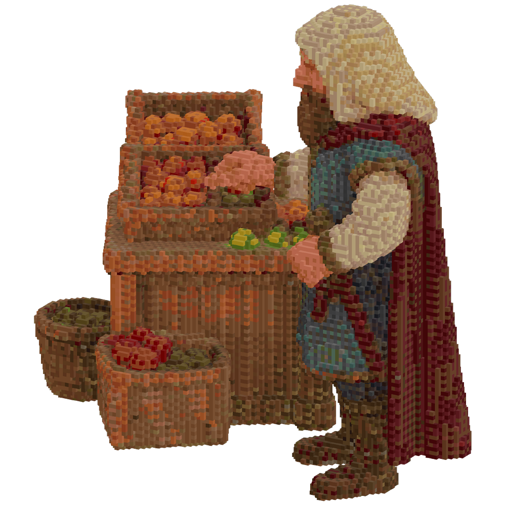 Medieval villager trading hall | Minecraft Build - BlockGPT
