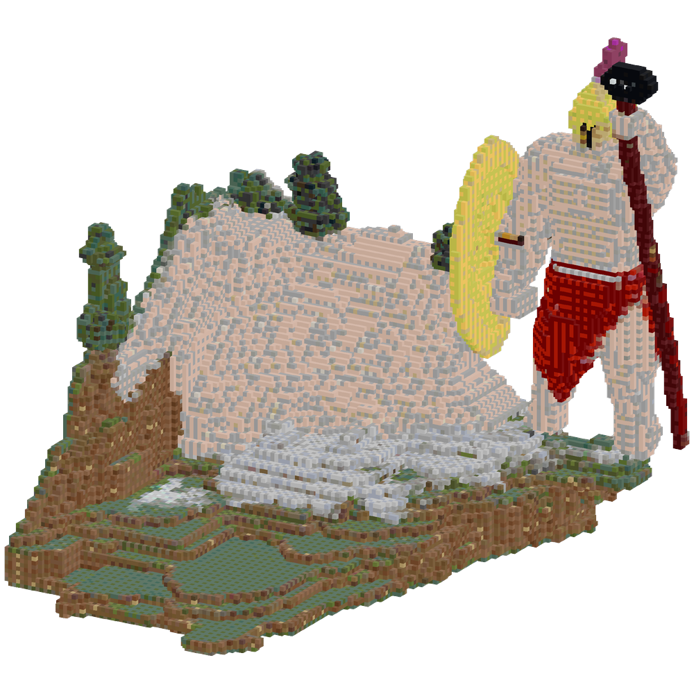 Please create a game scene from the... | Minecraft Build - BlockGPT