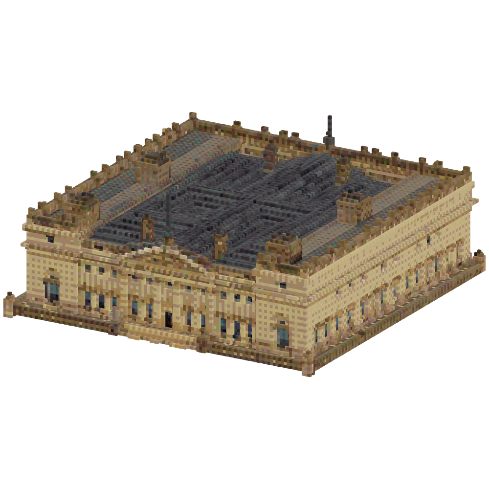 Generate a Minecraft front facade o... | Minecraft Build - BlockGPT