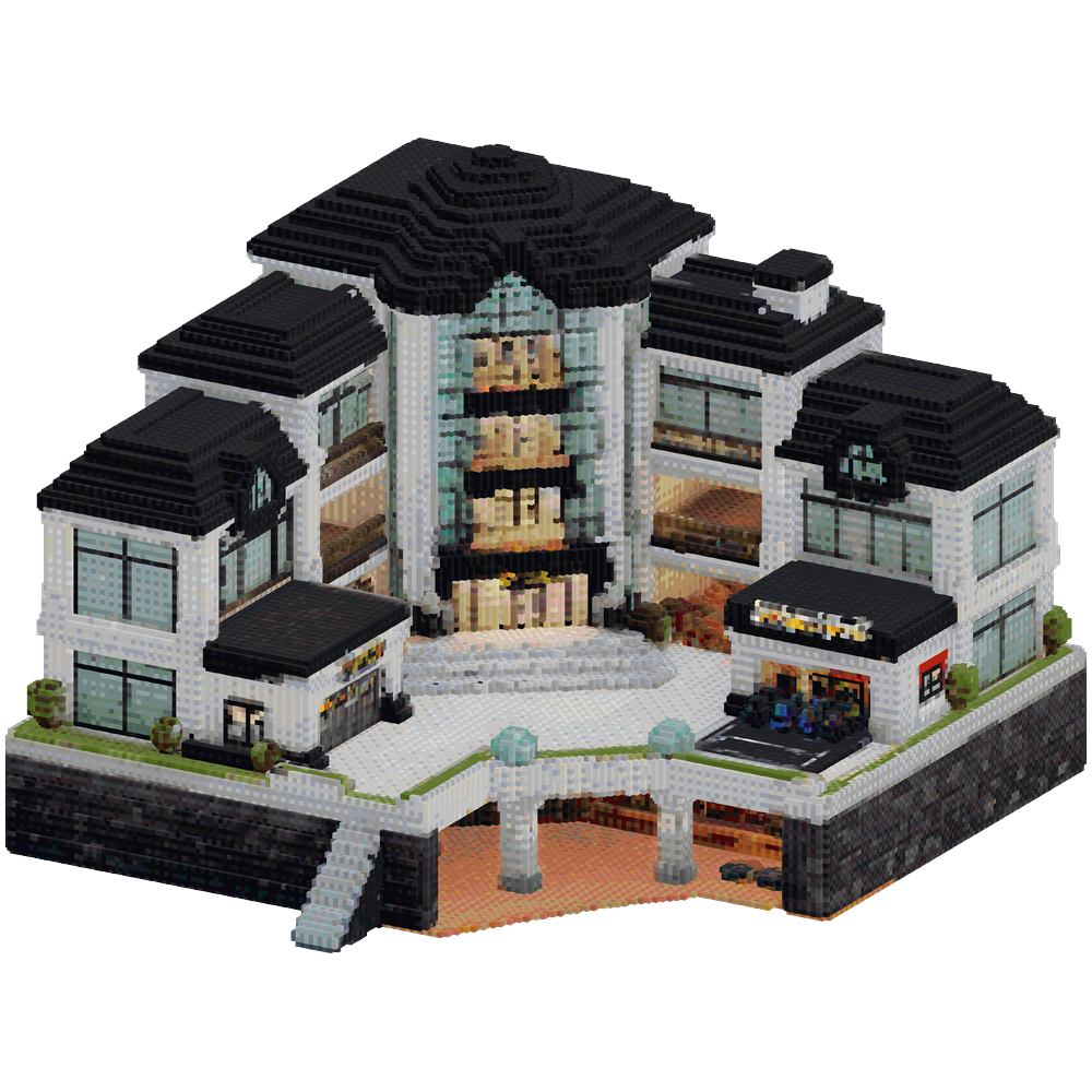 Huge multi-building Pokemon mansion... | Minecraft Build - BlockGPT