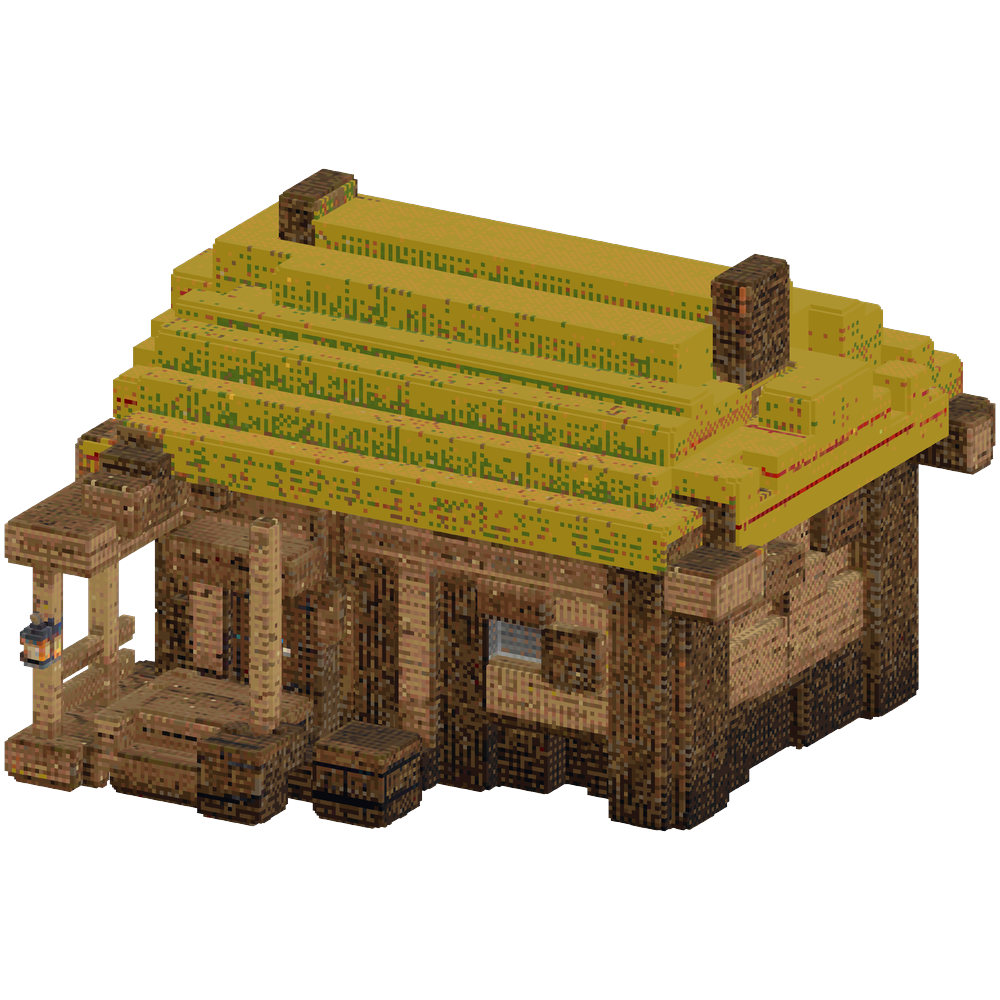Medieval poor house thatched roof, ... | Minecraft Build - BlockGPT