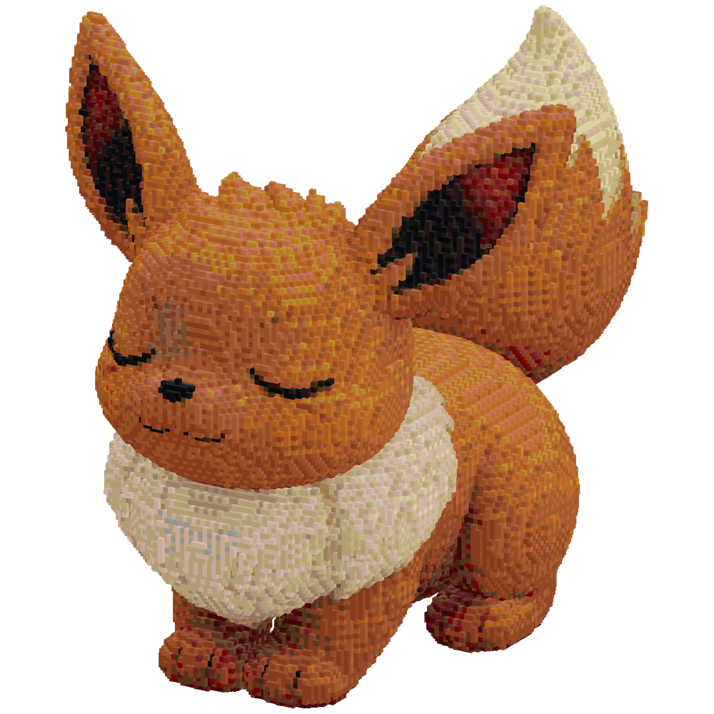 sleeping eevee (pokemon), small bui... | Minecraft Build - BlockGPT