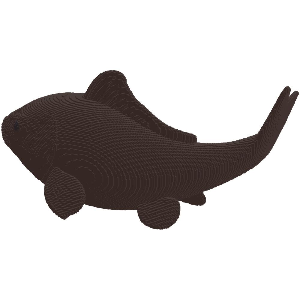koi fish laying on belly with tail ... | Minecraft Build - BlockGPT