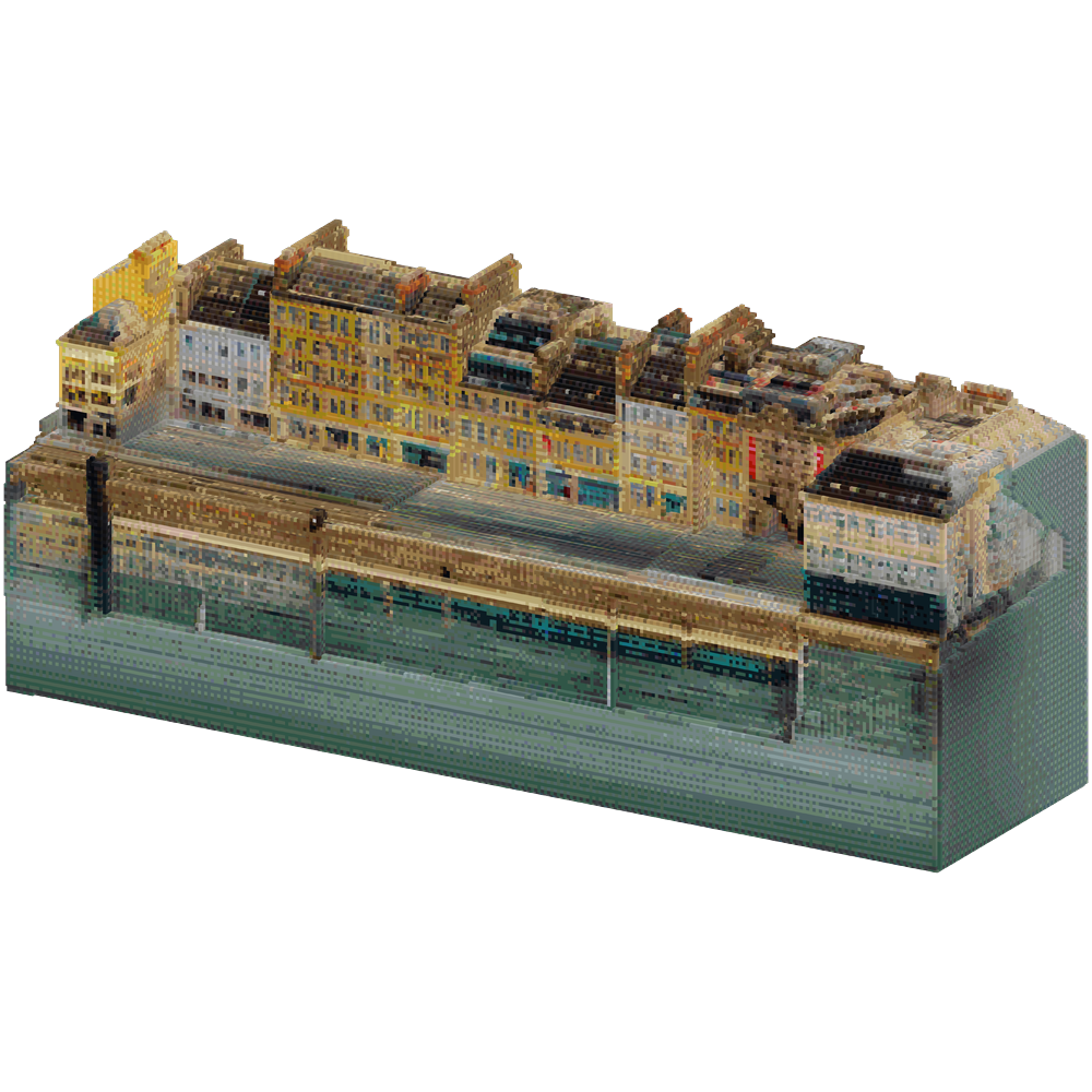 Je veux générer une rangée de maiso... | Minecraft Build - BlockGPT