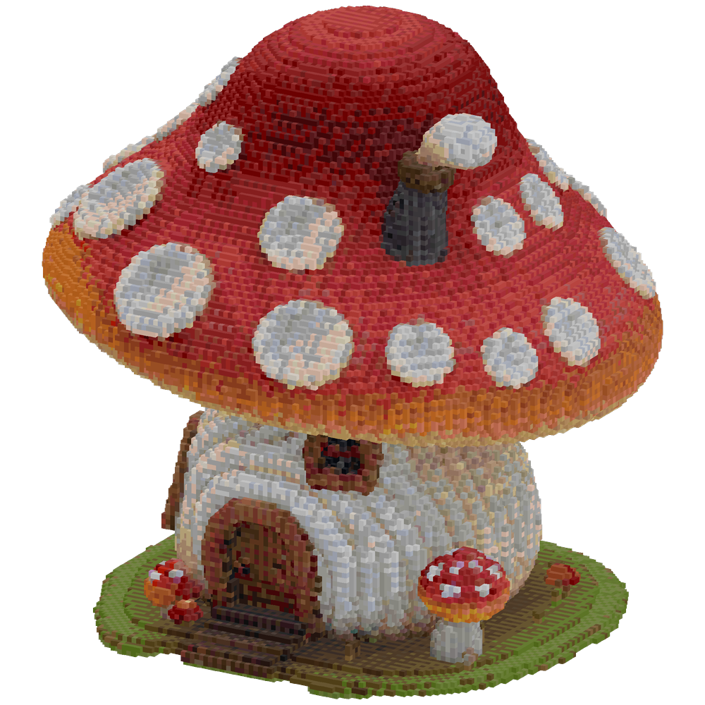giant warped nylium mushroom house | Minecraft Build - BlockGPT
