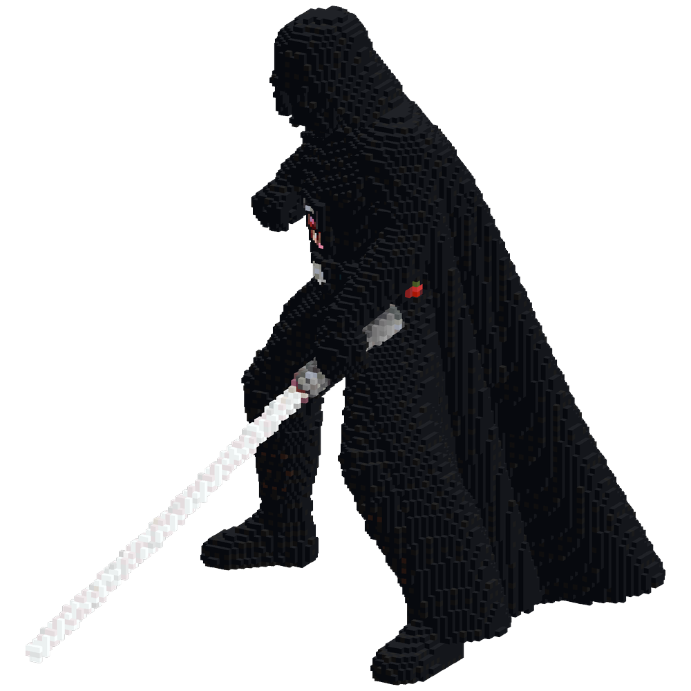 tall huge darth vader all black wit... | Minecraft Build - BlockGPT