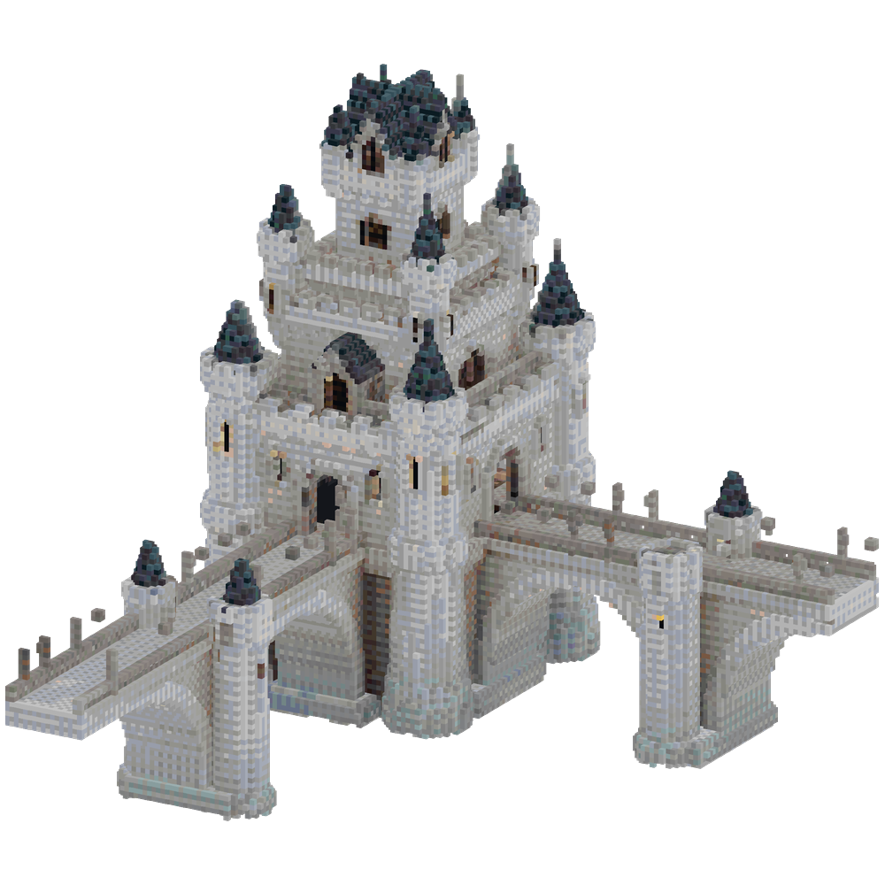 Design a large, symmetrical bridge-... | Minecraft Build - BlockGPT