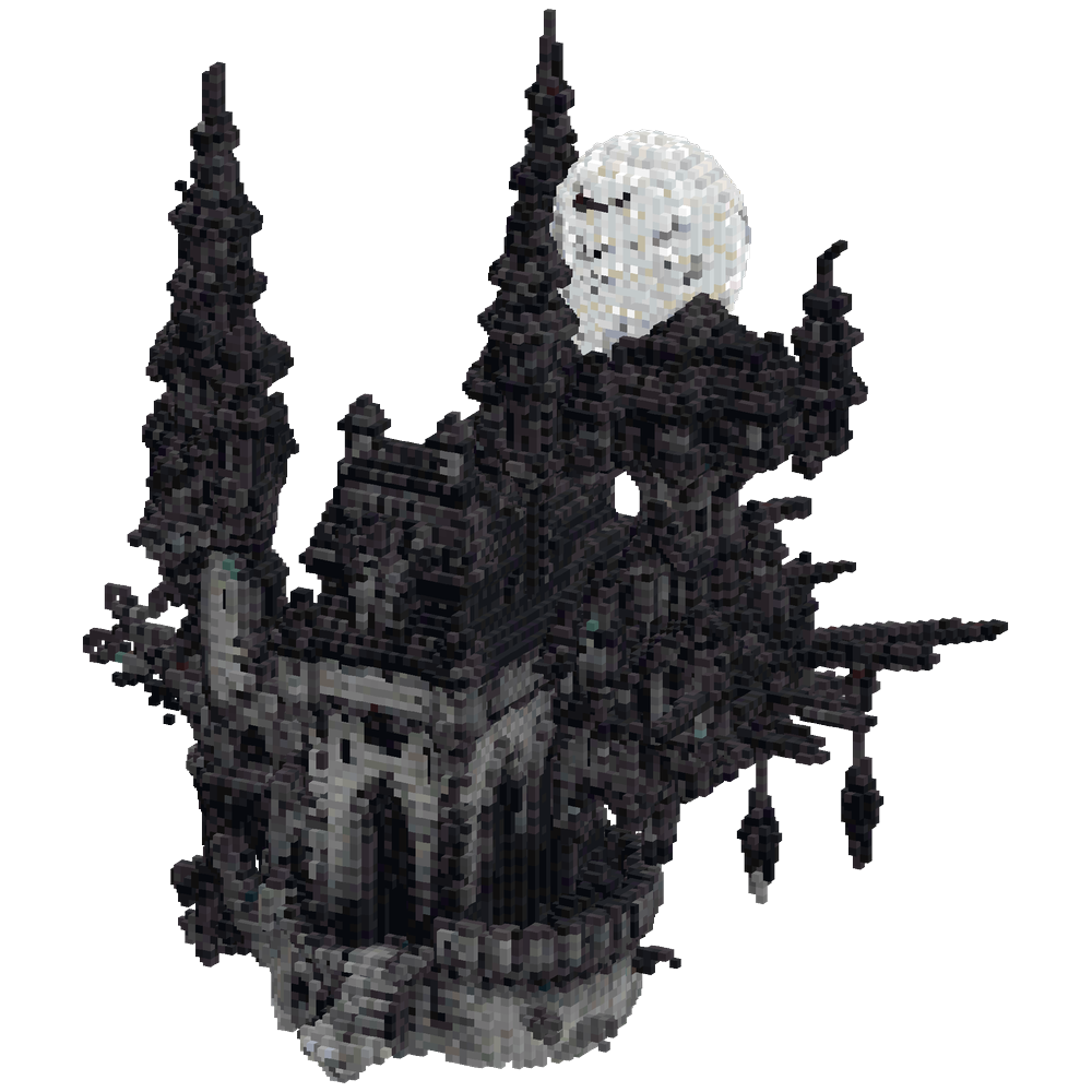 an evil castle, for the most evil o... | Minecraft Build - BlockGPT
