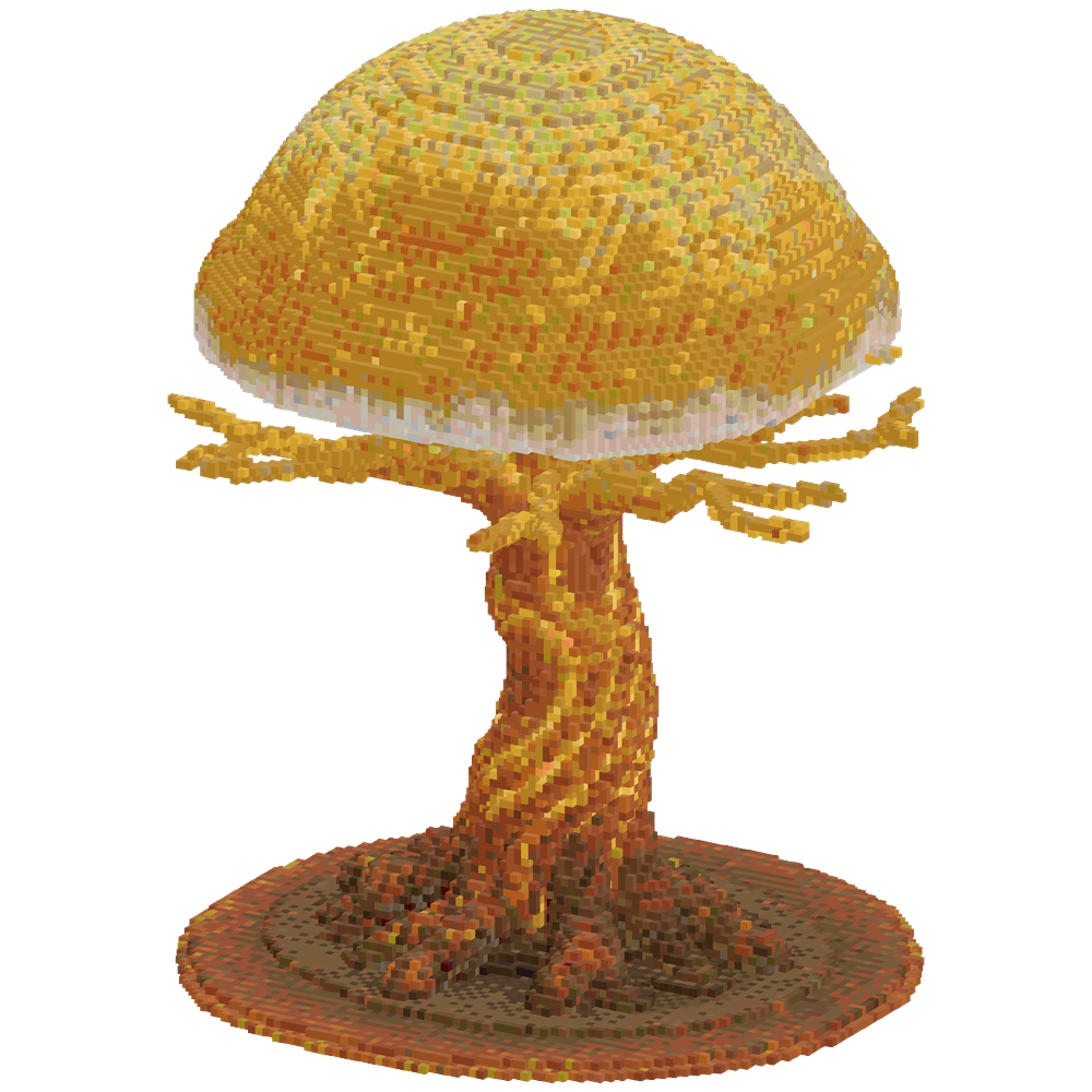 colossal sacred golden world-tree o... | Minecraft Build - BlockGPT