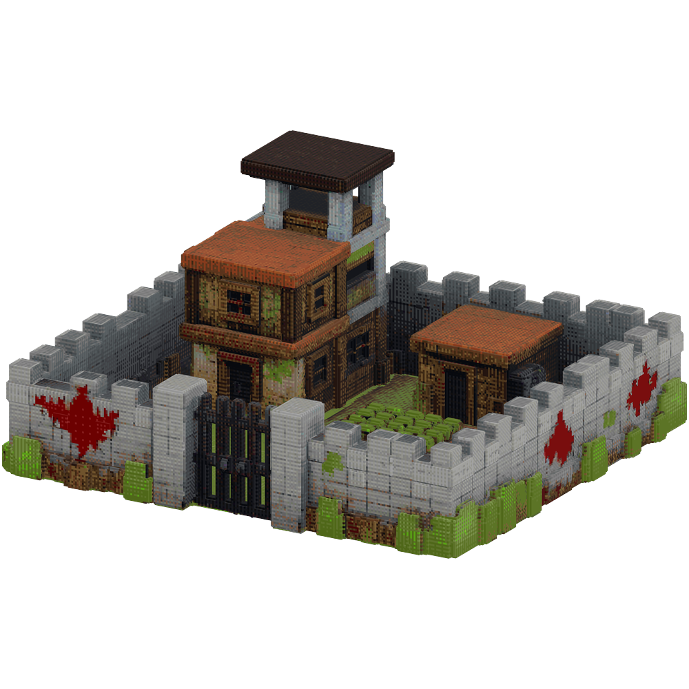 Build a compact fortified survival ... | Minecraft Build - BlockGPT