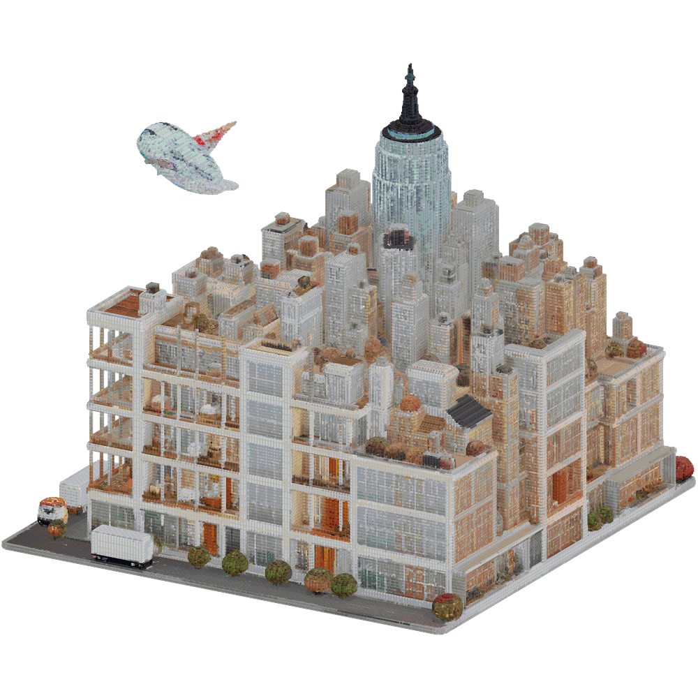 giant new york themed city with hun... | Minecraft Build - BlockGPT