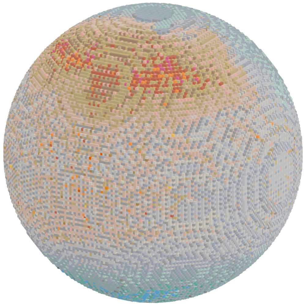 Giant eye ball with great detail, 1... | Minecraft Build - BlockGPT