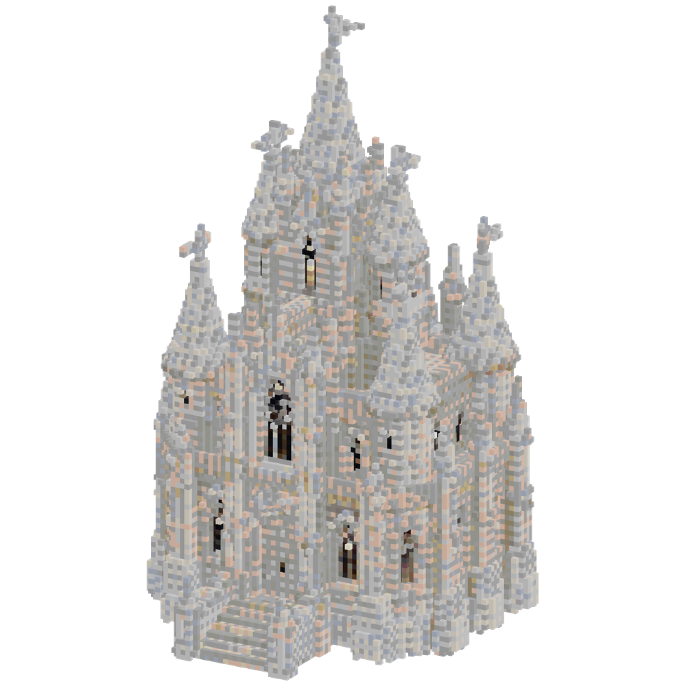 White gothic castle | Minecraft Build - BlockGPT