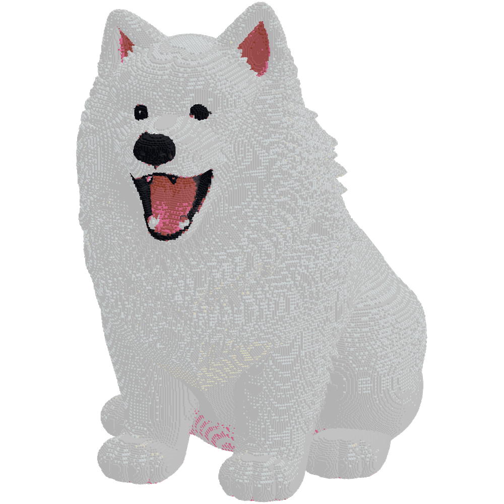 giant Samoyed statue with mouth ope... | Minecraft Build - BlockGPT