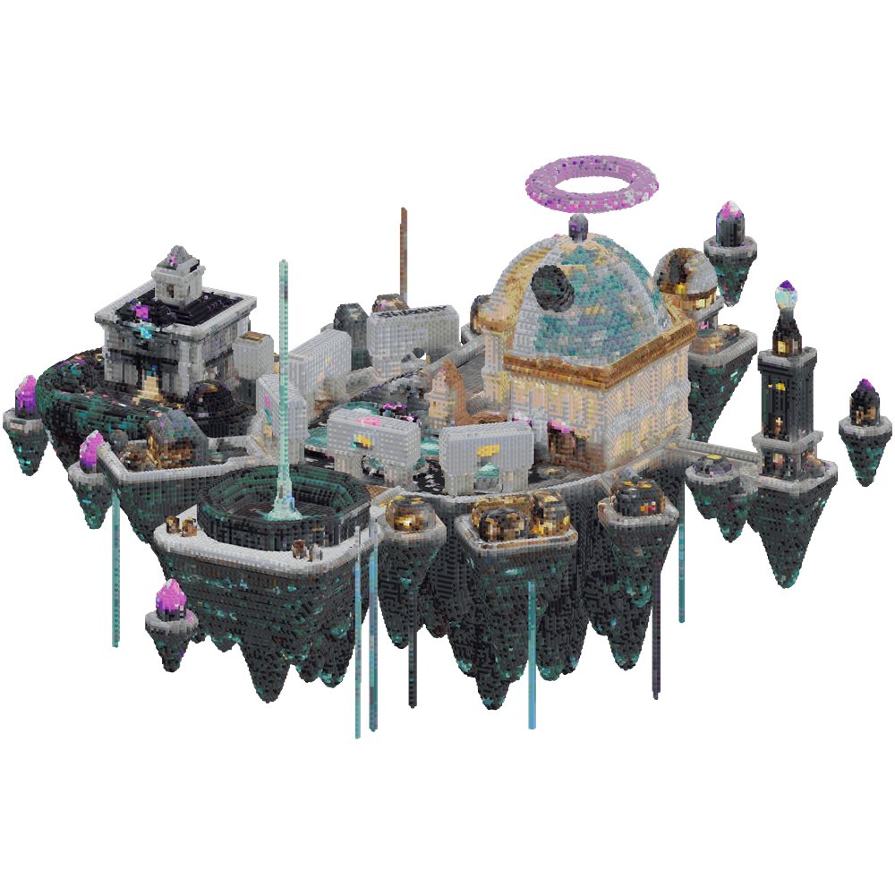 Build spawn as a premium floating c... | Minecraft Build - BlockGPT