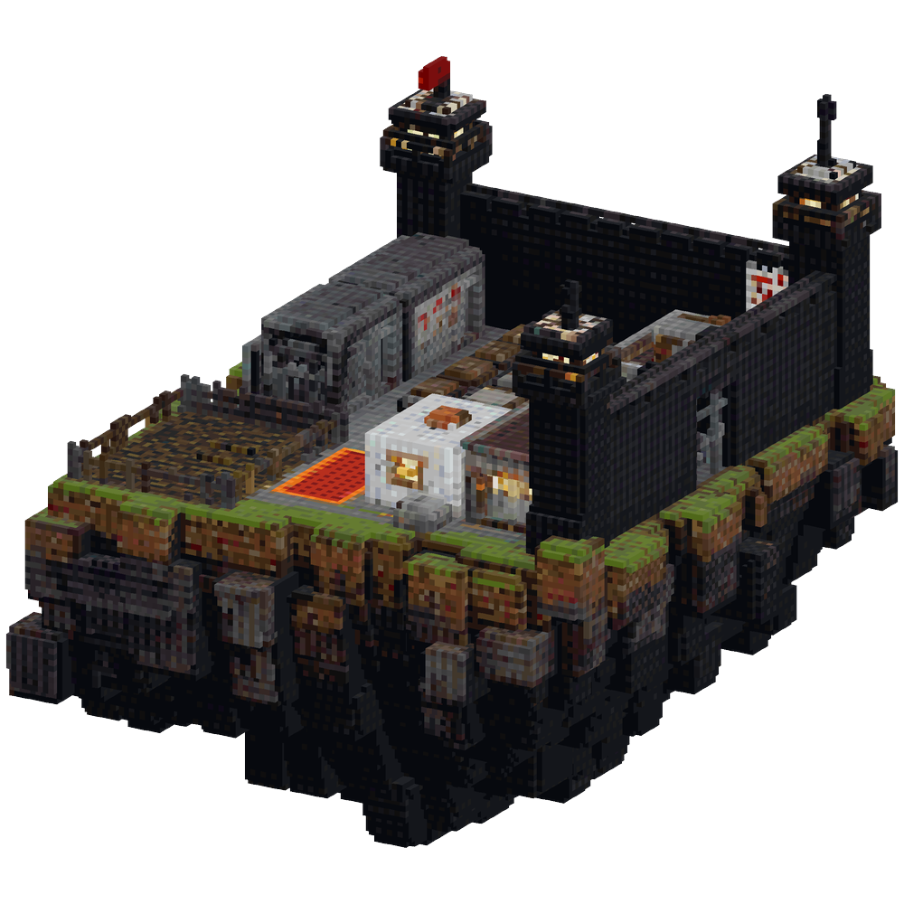 Build a large dystopian prison labo... | Minecraft Build - BlockGPT
